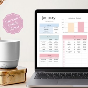 Google Sheets Budget Spreadsheet Template, Simple Budget Tracker ...