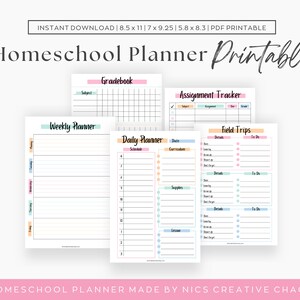 Printable Homeschool Planner, Teacher Planner, Digital Lesson Plan ...