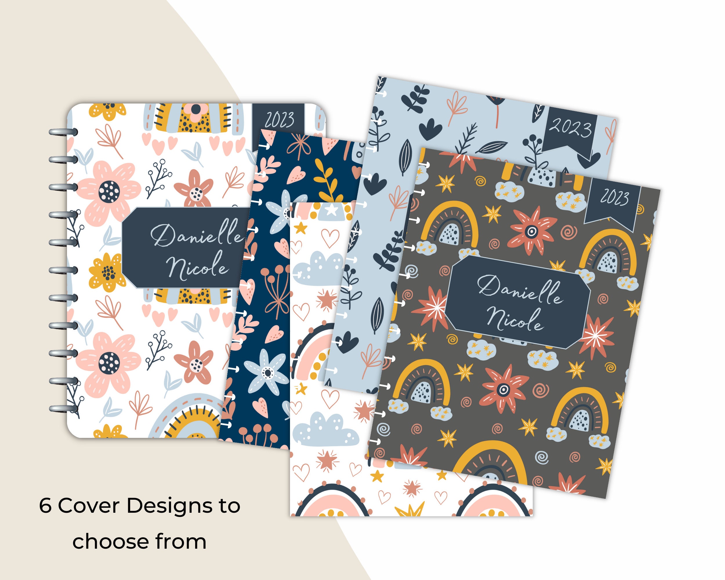 EDITABLE Planner Covers Printable or Digital Notebook Binder Covers or ...