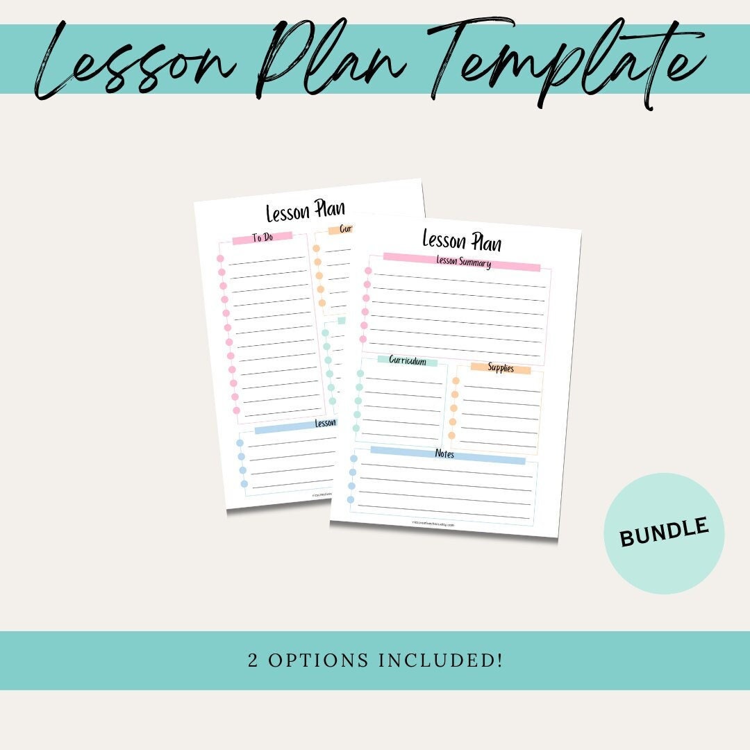 Homeschool Teacher Lesson Planner Printable, Teacher Prep List Template ...