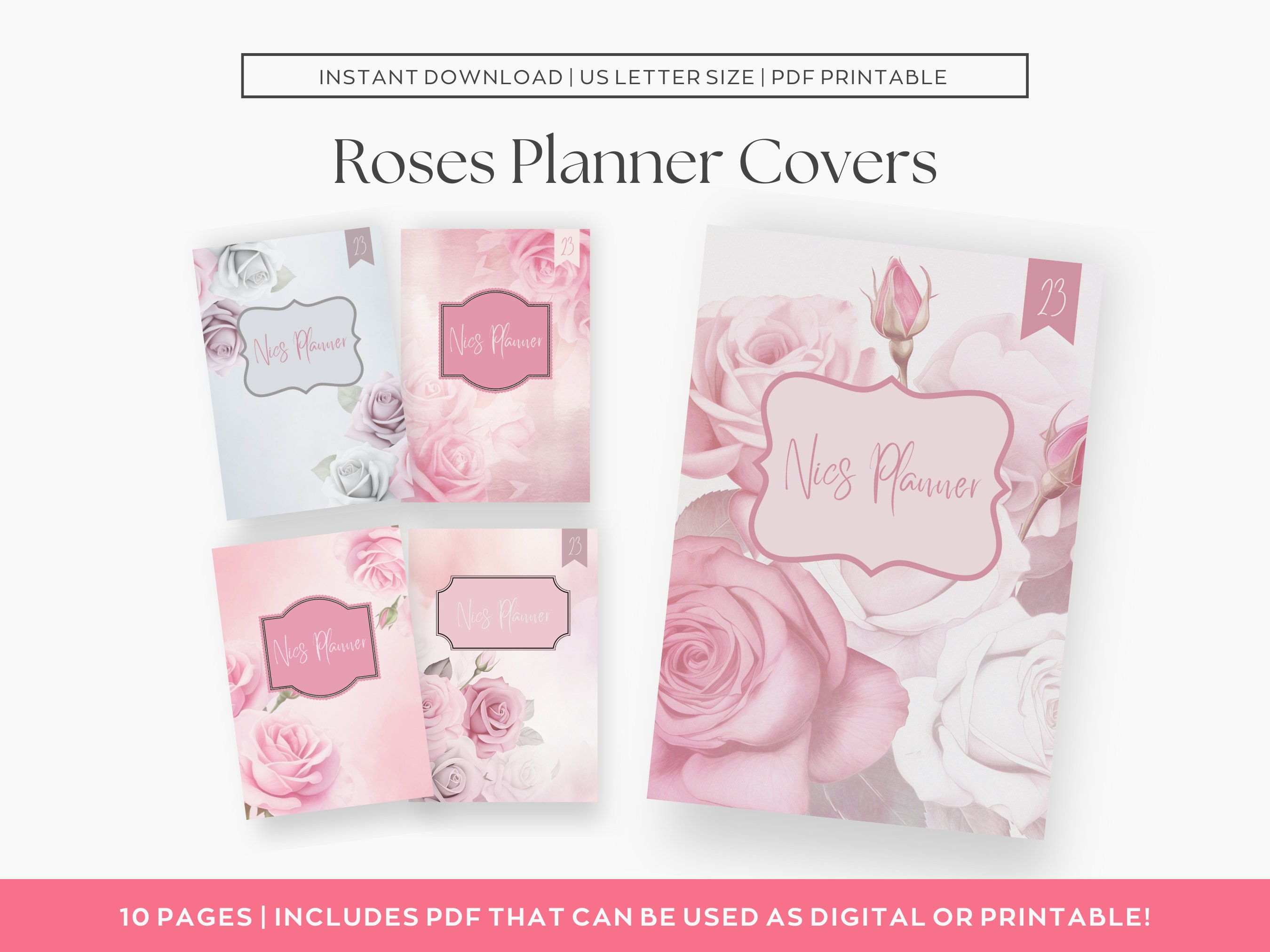 EDITABLE Planner Covers Bundle, Printable or Digital Planner Covers ...