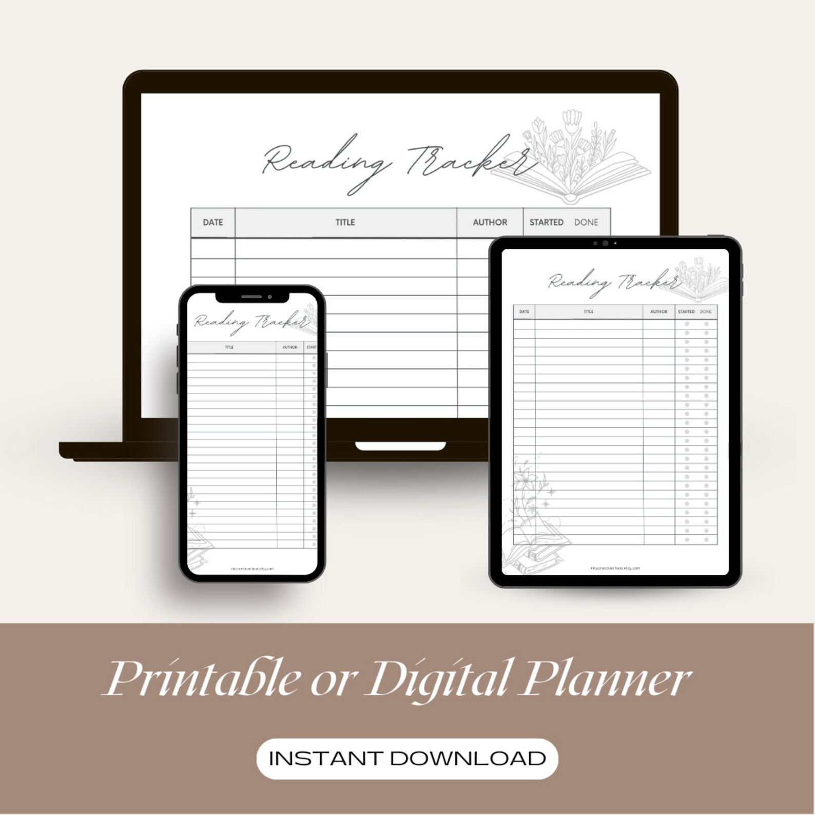 Reading Tracker Printable, Book Checklist Template, Book Tracker Chart ...