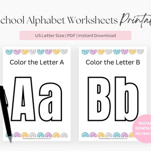 Alphabet Coloring Pages, Printable Preschool Worksheets, Kids Pre-k ...