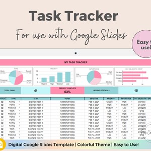 Task Tracker Google Sheets Spreadsheet, Eisenhower Matrix, To-do List ...