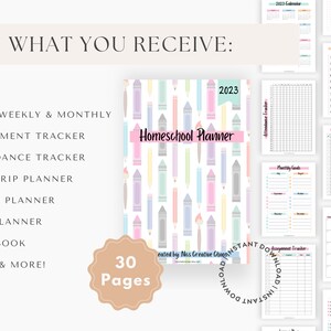 Printable Homeschool Planner Bundle, Teacher Planner Pages, Lesson ...