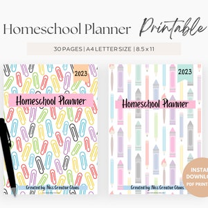 Printable Homeschool Planner Bundle, Teacher Planner Pages, Lesson ...