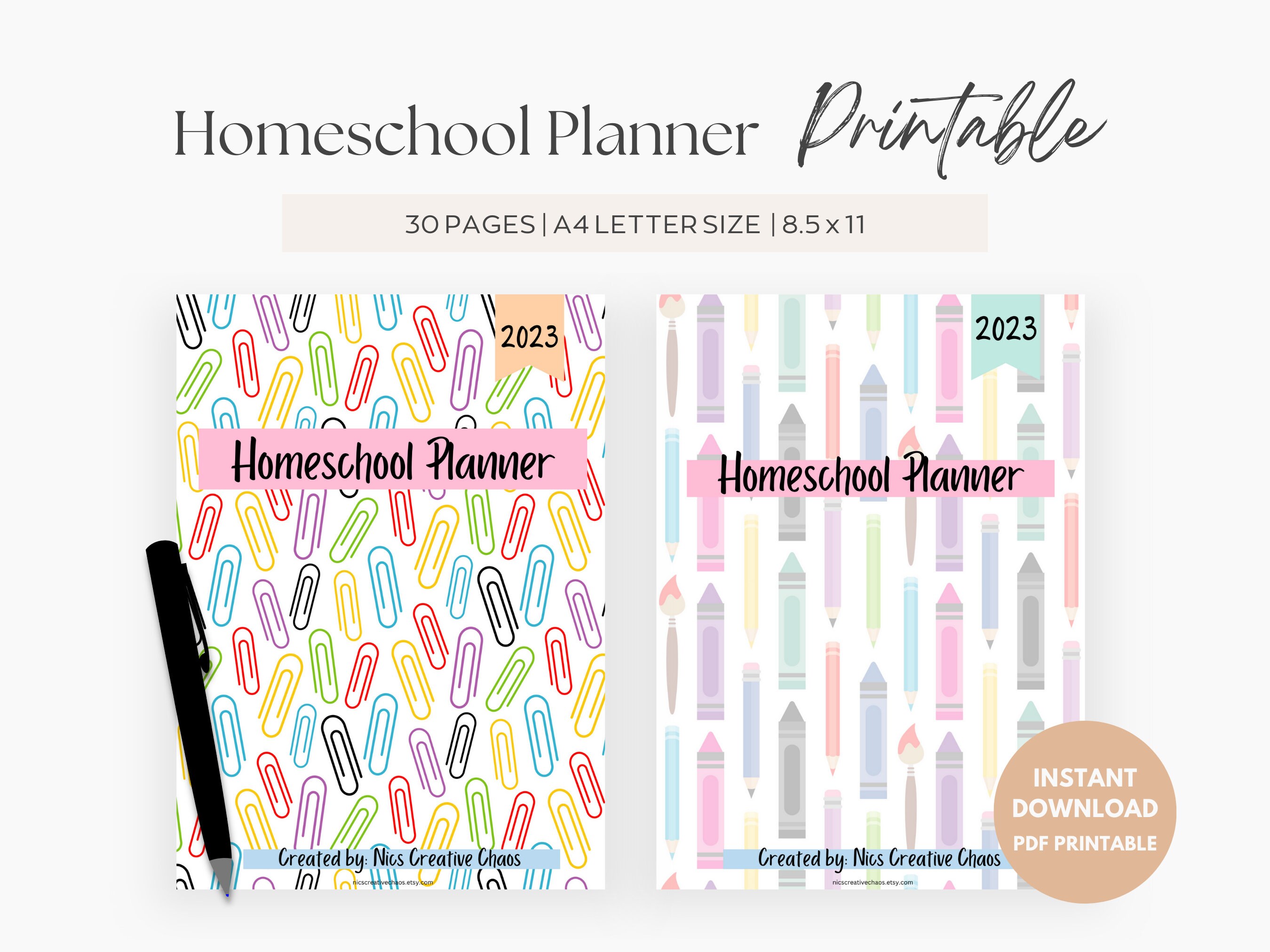 BUNDLE Printable Homeschool Planner, Teacher Planner, Lesson Plan ...