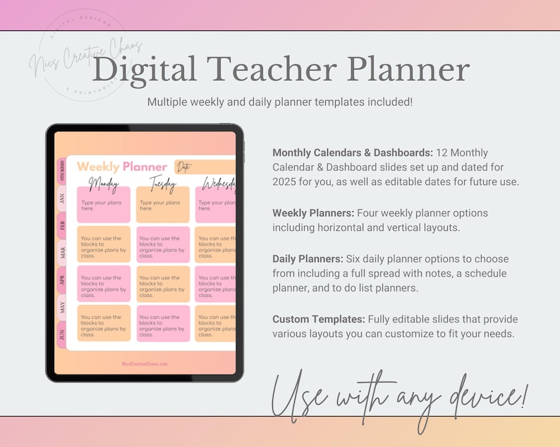 Digital Teacher Planner Google Slides, Classroom Management Tools ...