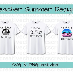 Teacher Summer Shirt SVG Designs, PNG, Sublimation Graphics, Teacher ...