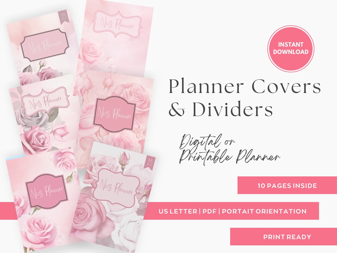 EDITABLE Planner Covers Bundle, Printable or Digital Planner Covers ...