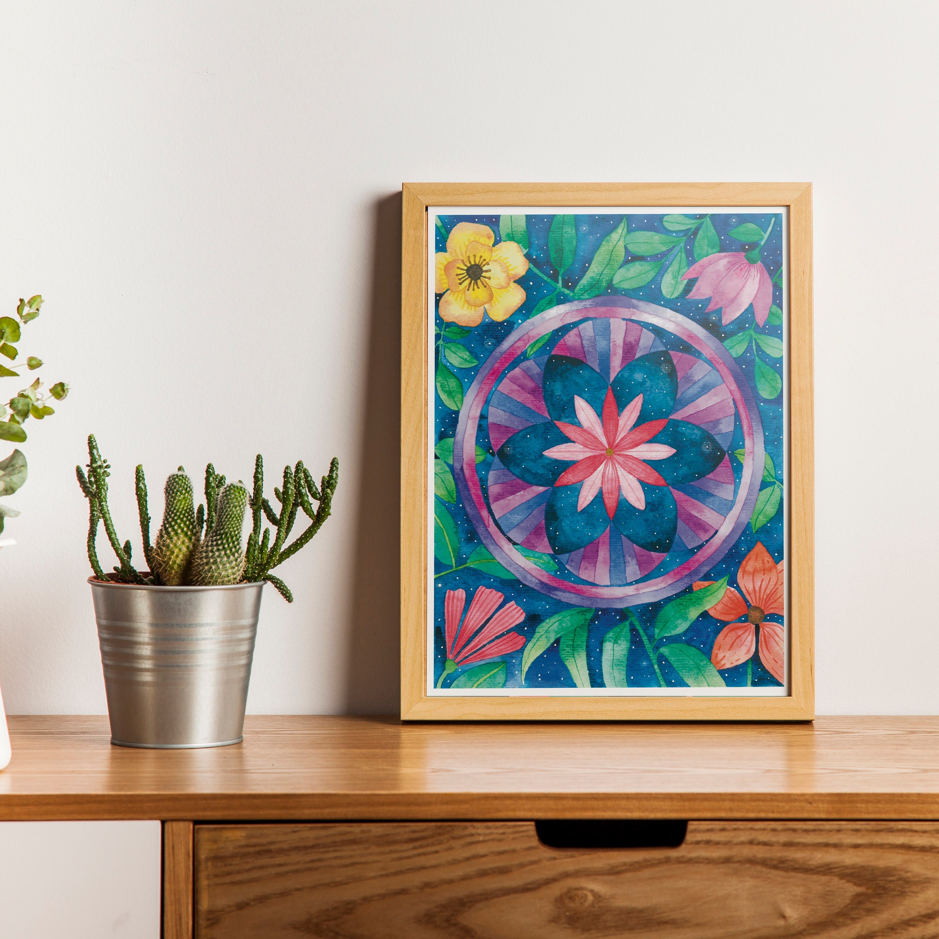 Seed of Life Watercolor, Printable, Hand Painted Sacred Geometry, Art ...