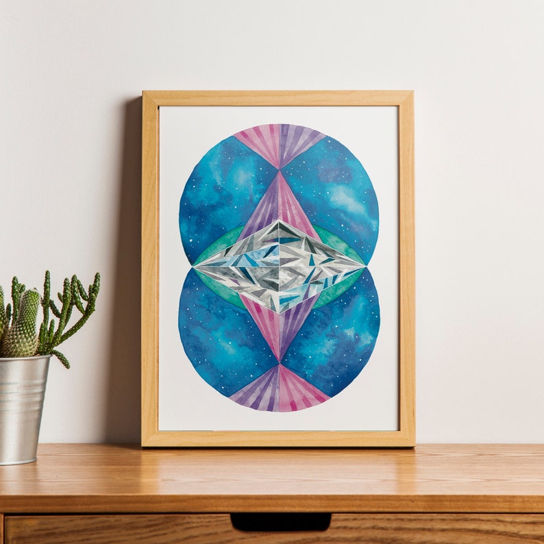 Vesica Piscis, Printable, Sacred Geometry, Art Print, Digital Print ...