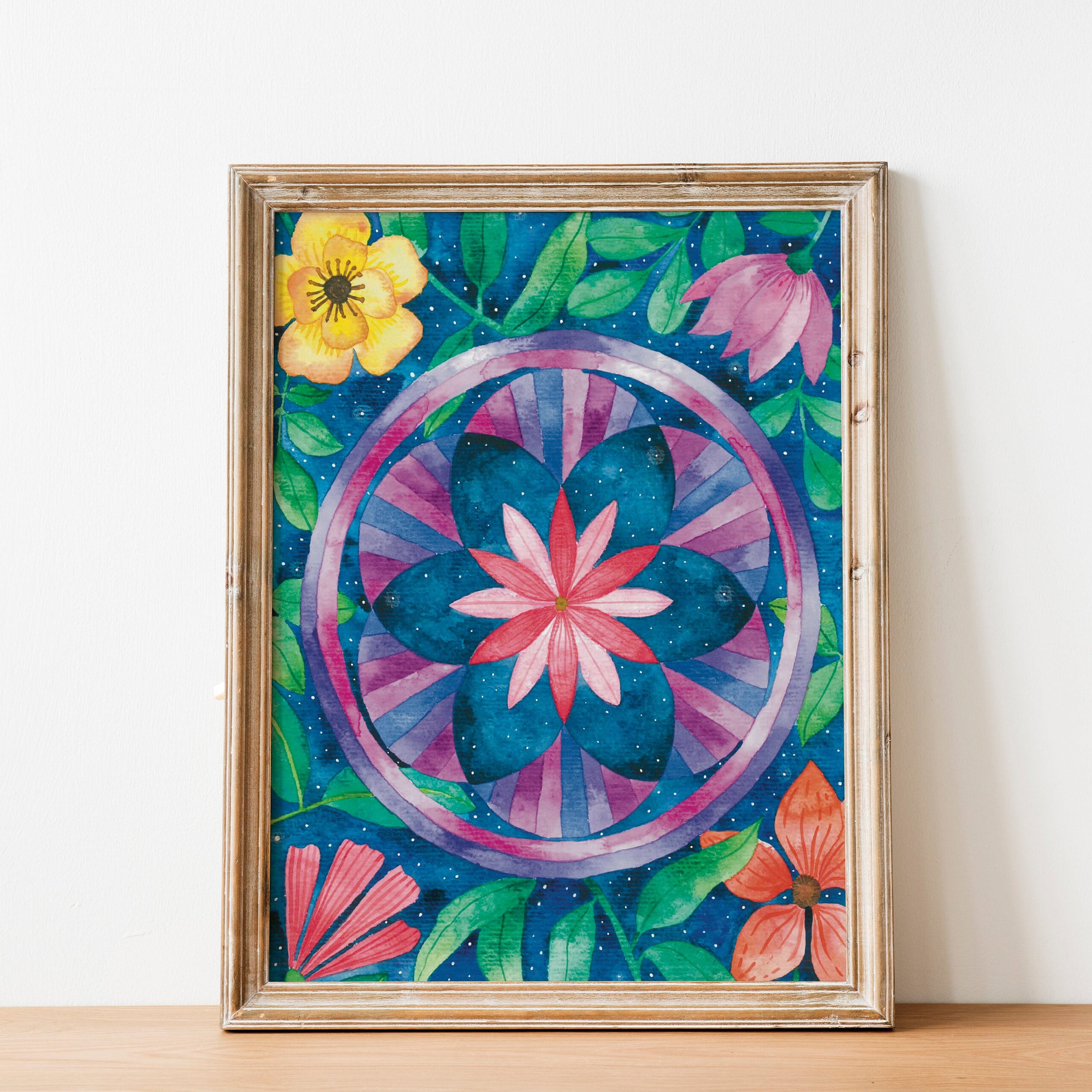 Seed of Life Watercolor, Printable, Hand Painted Sacred Geometry, Art ...