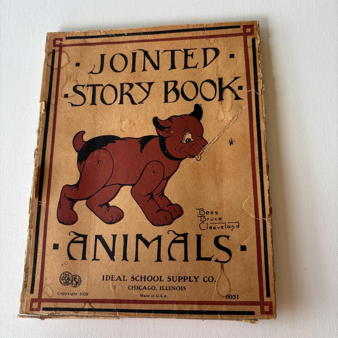 1929 Bess Bruce Cleveland Jointed Animal Cards | Retro Cut-out Toys - Etsy