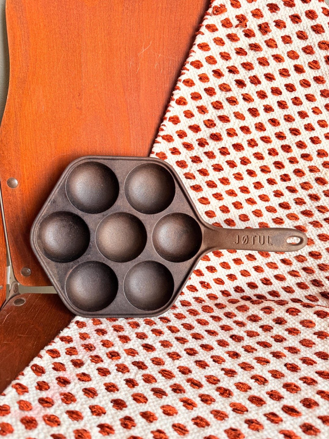 Vintage Cast Iron Jotul Aebleskiver Pan - Etsy