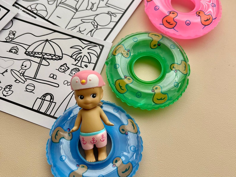 Baby Angel Coloring Pages — Cute Summer Beach Vacay Coloring Cards - Etsy