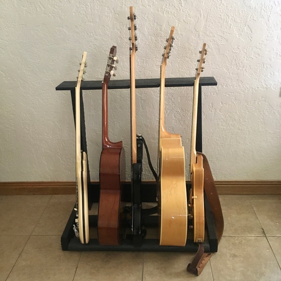 Custom Wood Guitar Storage Rack | Etsy