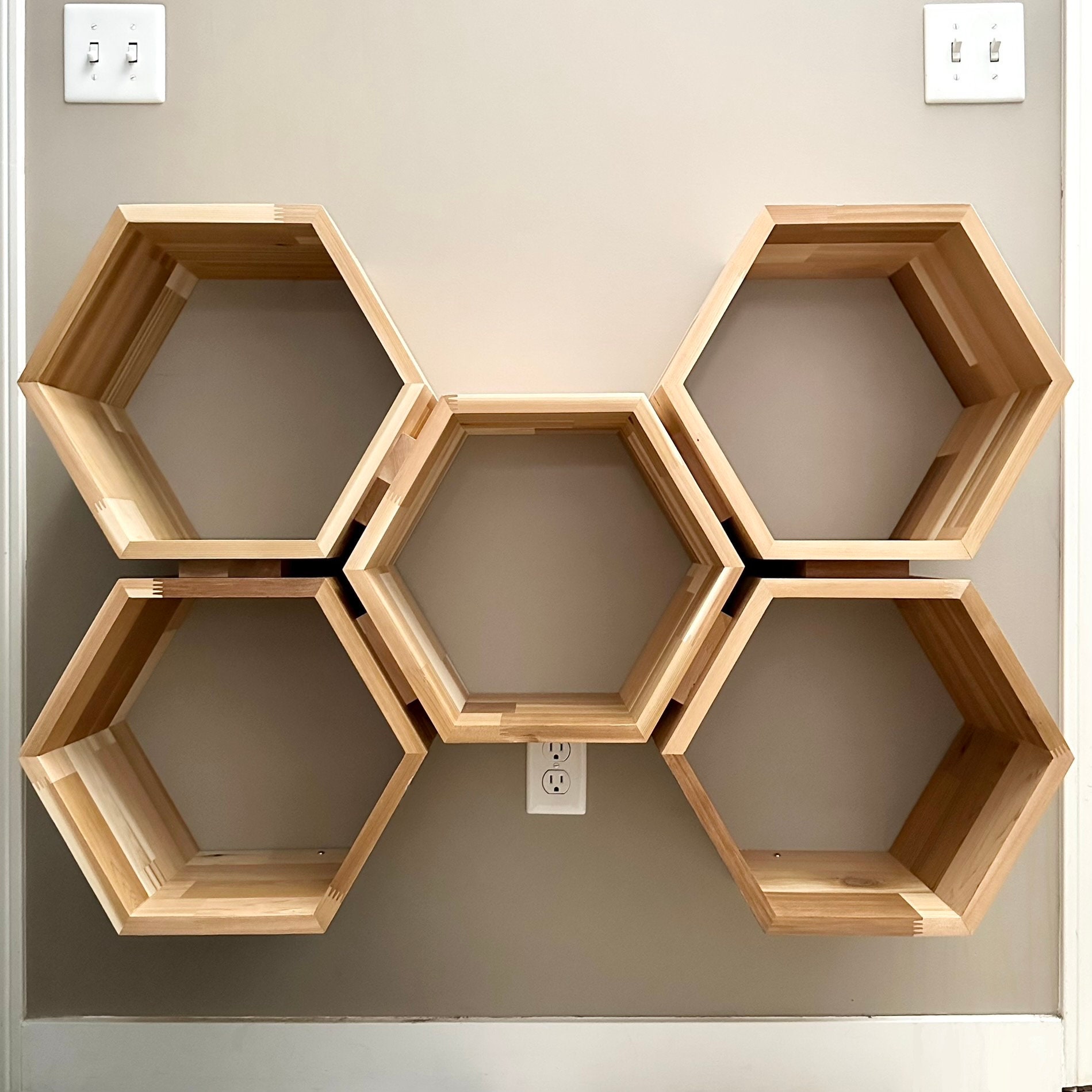 Hexagon Cedar Shelving Unit - Etsy