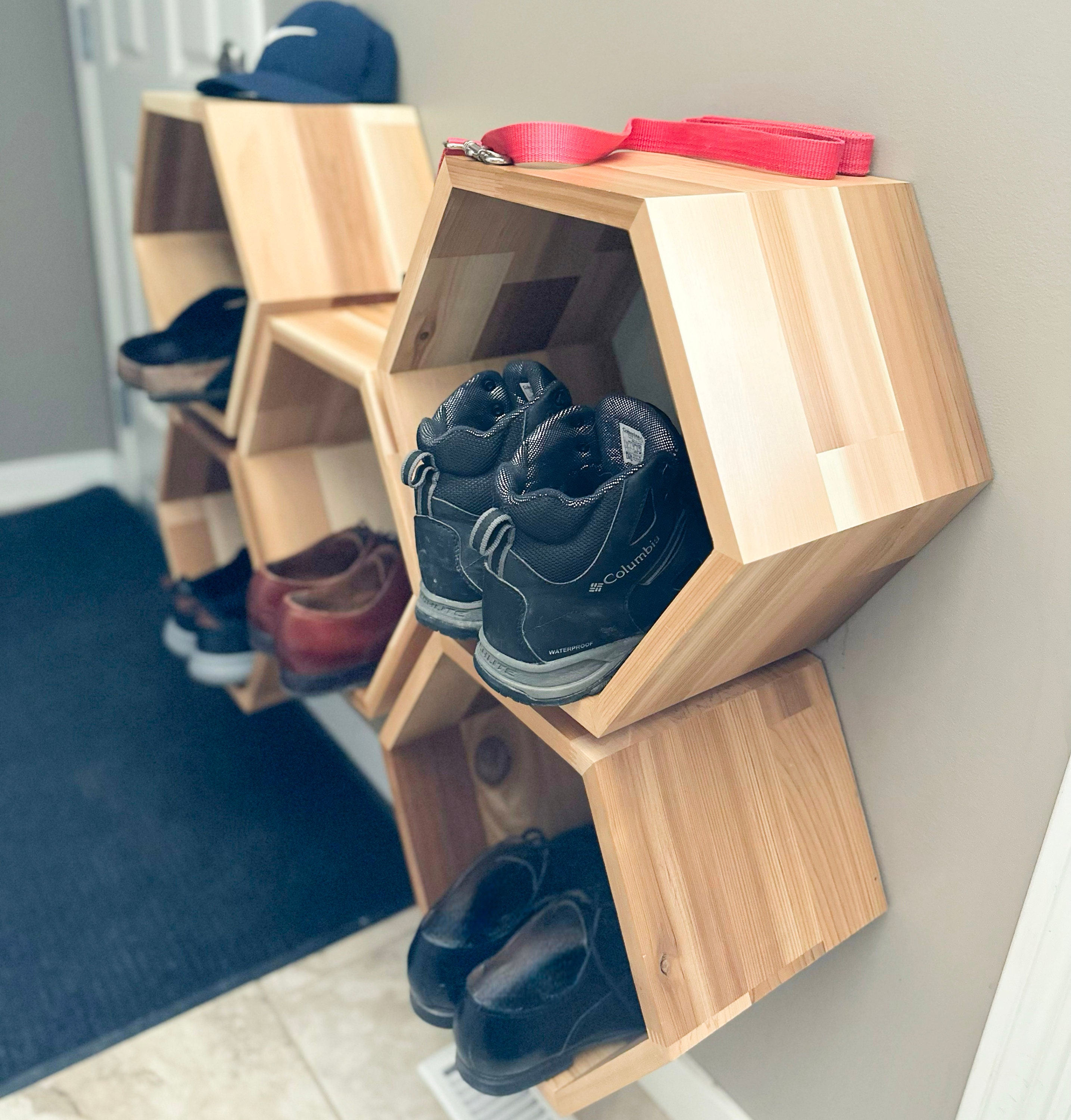 Hexagon Cedar Shelving Unit - Etsy