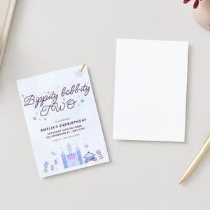 Bippity Boppity TWO, Second Year Old Birthday Party Invite - Etsy