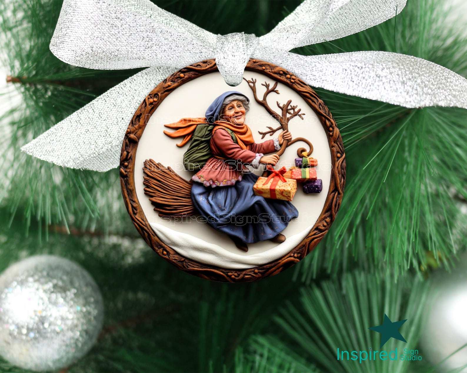 3D La Befana Ornament PNG, Christmas Witch Sublimation Design, Italian ...