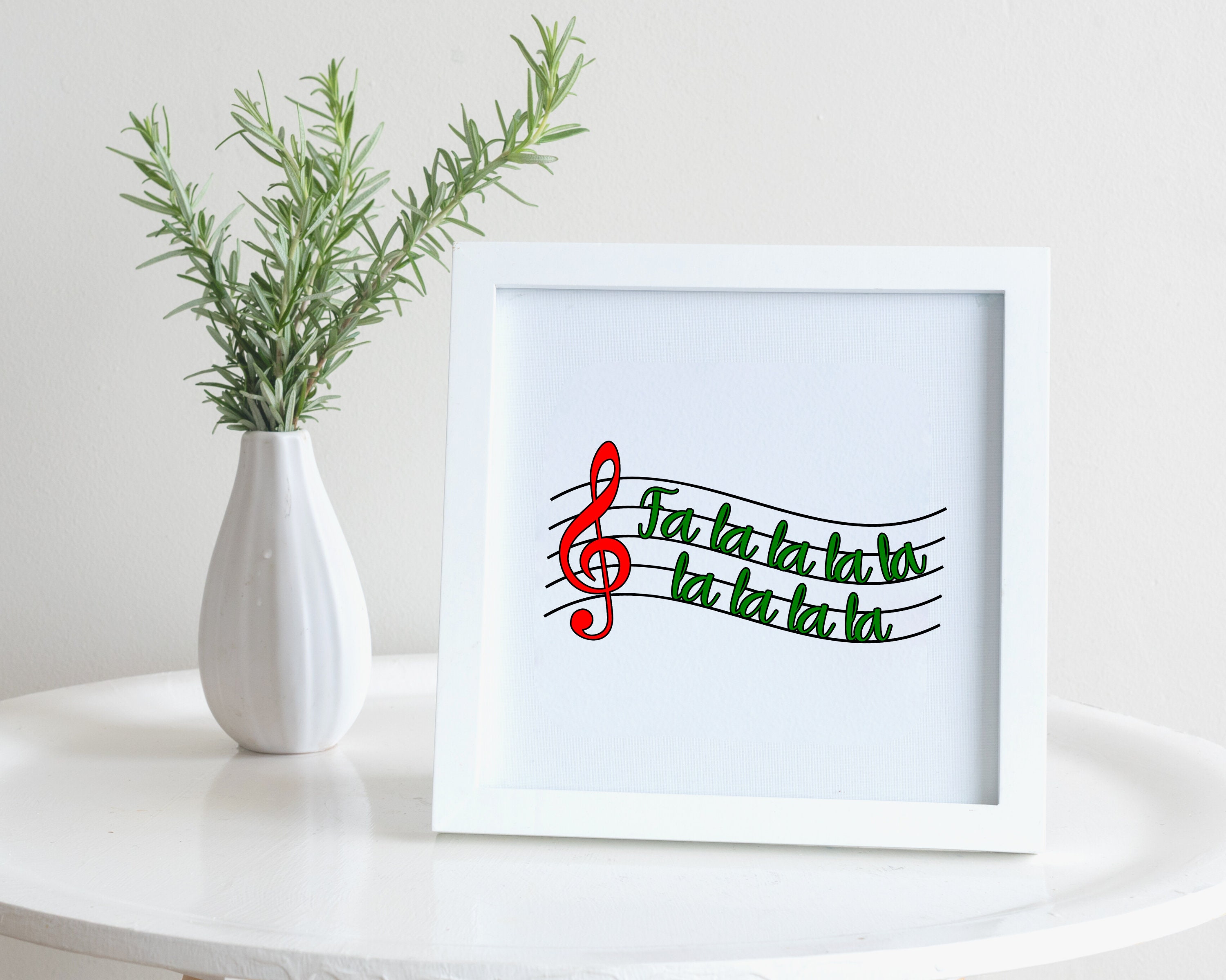 Fa La La Christmas Carol SVG: Sheet Music Design (digital Download) - Etsy