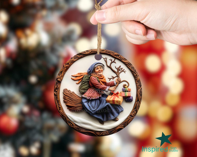 3D La Befana Ornament PNG, Christmas Witch Sublimation Design, Italian ...
