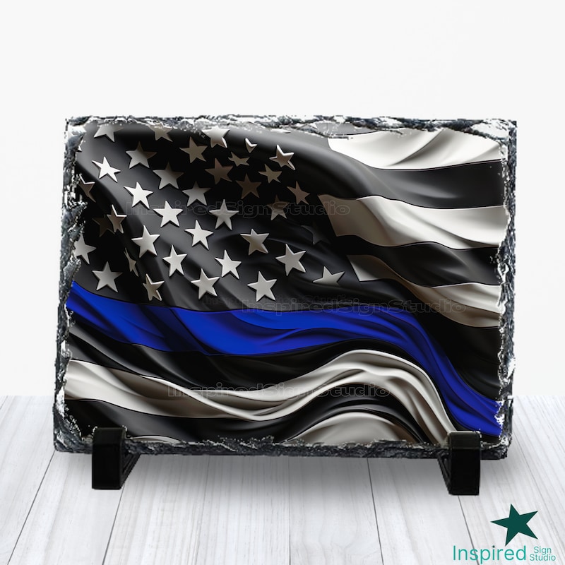 Thin Blue Line Flag Svg - Etsy