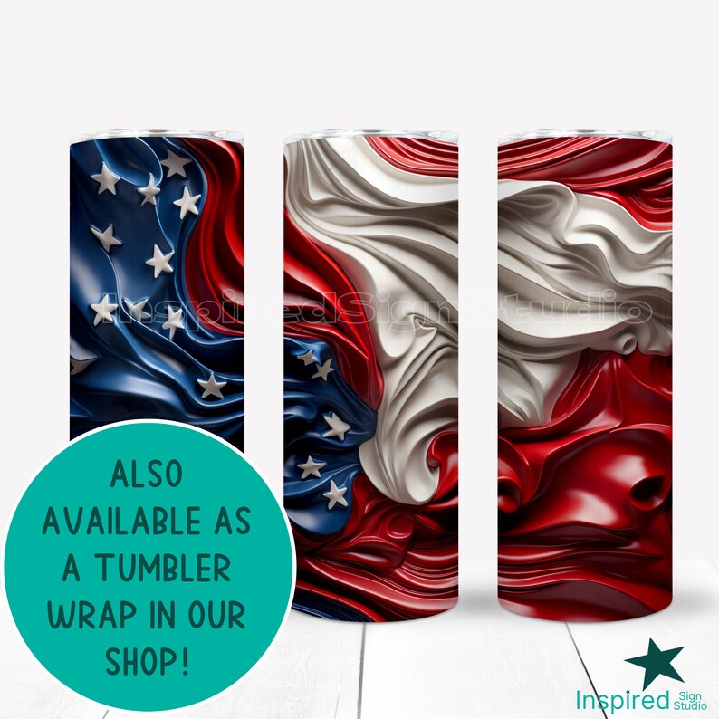 3D American Flag Sublimation Design for Slates Rectangle PNG - Etsy