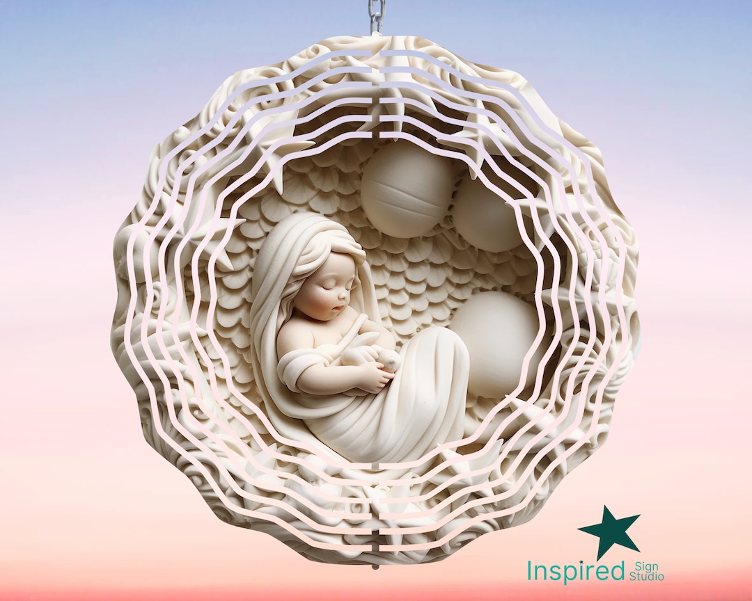 3D Baby Wind Spinner PNG, Sublimation Design for Mothers Day, 8 Inch 10 ...