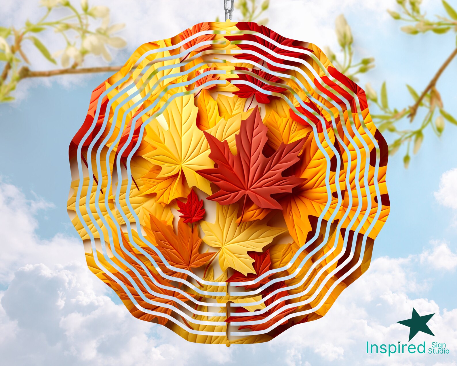 3D Wind Spinner Fall Leaves Autumn Sublimation Design - Etsy