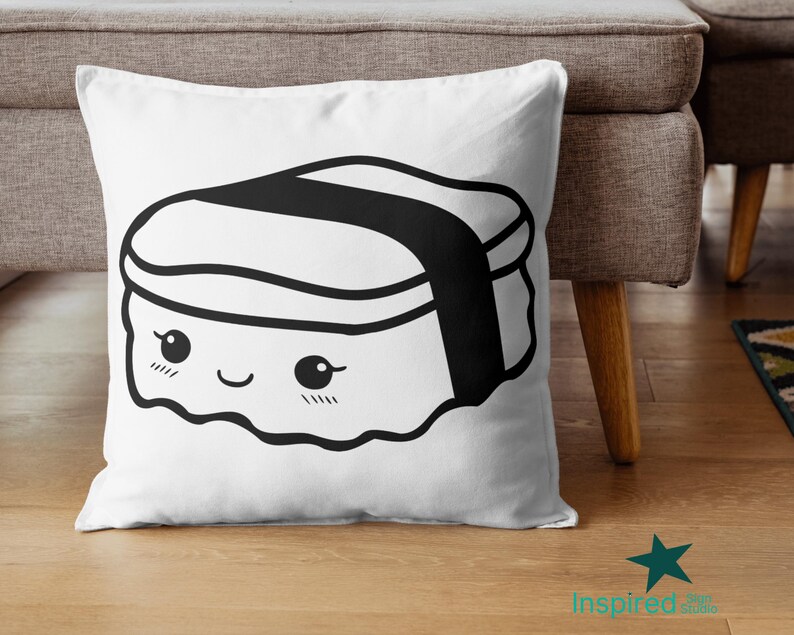 Kawaii Musubi (svg, Png, Jpg, Dxf) Clip Art Kids Coloring Page (digital ...