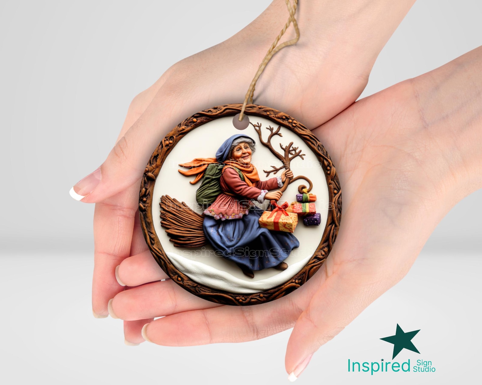3D La Befana Ornament PNG, Christmas Witch Sublimation Design, Italian ...
