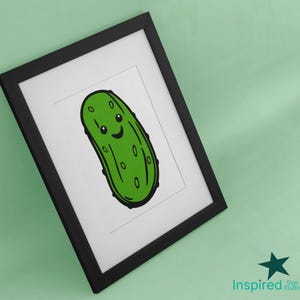 Pickle SVG, Cute Pickle PNG File, Funny Food Sublimation Design for ...