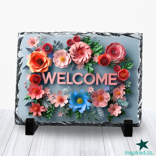 Slate Welcome Sign - Etsy
