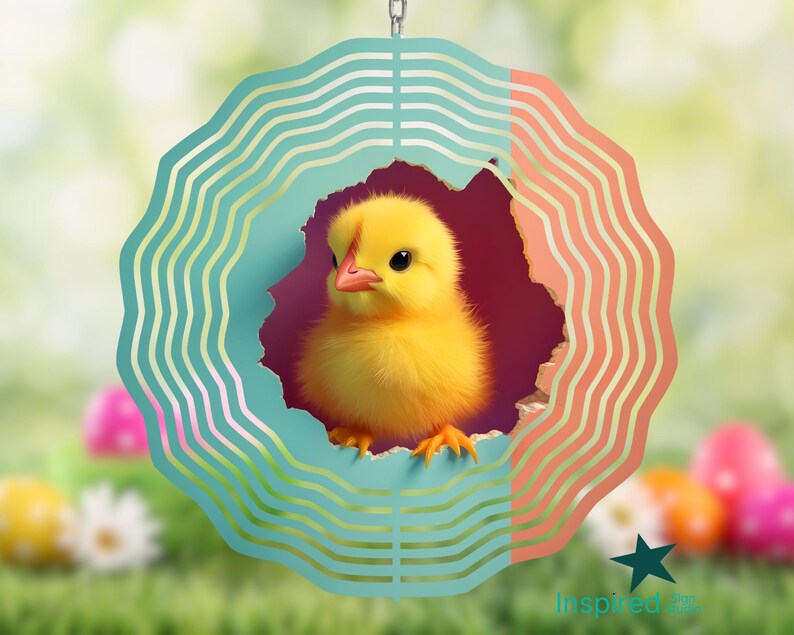 3D Baby Chick Wind Spinner PNG for Easter, Cute Chicken Breakthrough ...