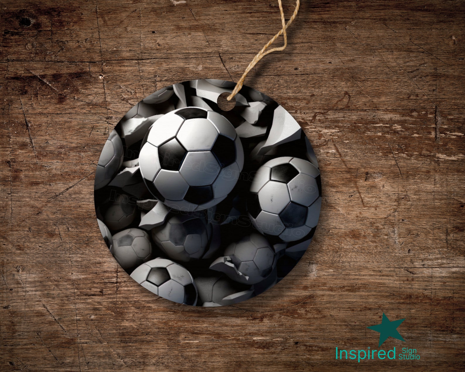 3D Soccer Ball Digital Ornament for Men, Christmas Ornament PNG ...