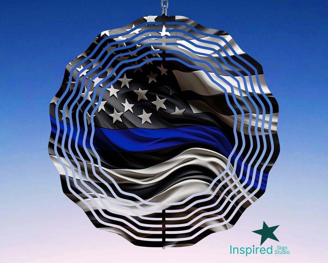 Blue Line Wind Spinner PNG: Police Officer Gift (digital Download) - Etsy