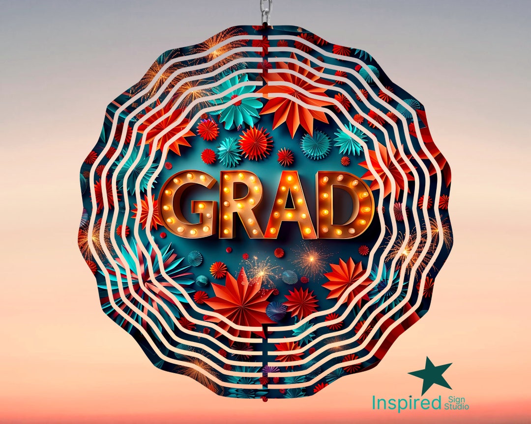 3D Grad Wind Spinner PNG, Graduation Sublimation Design for Boy Man ...