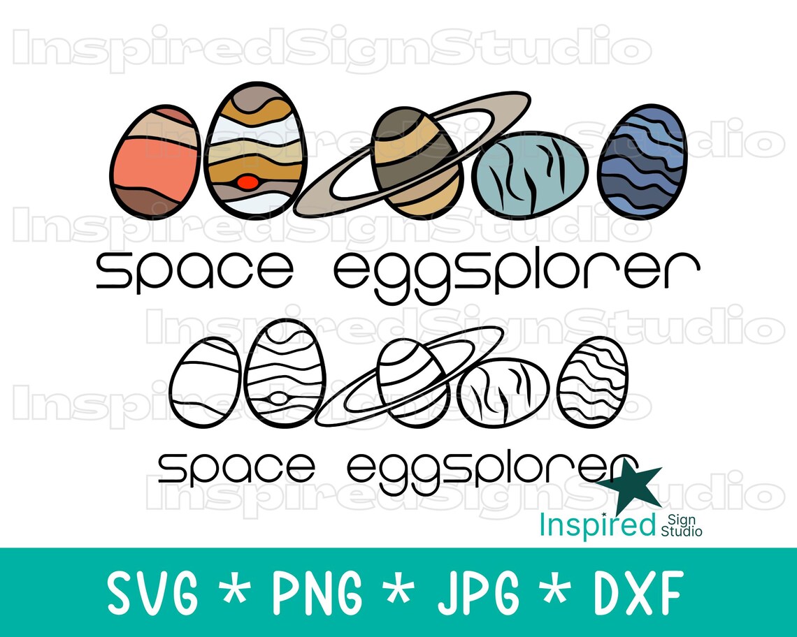 Space Eggs SVG, Easter Outer Space PNG, Planet Easter Egg, Astronomy ...