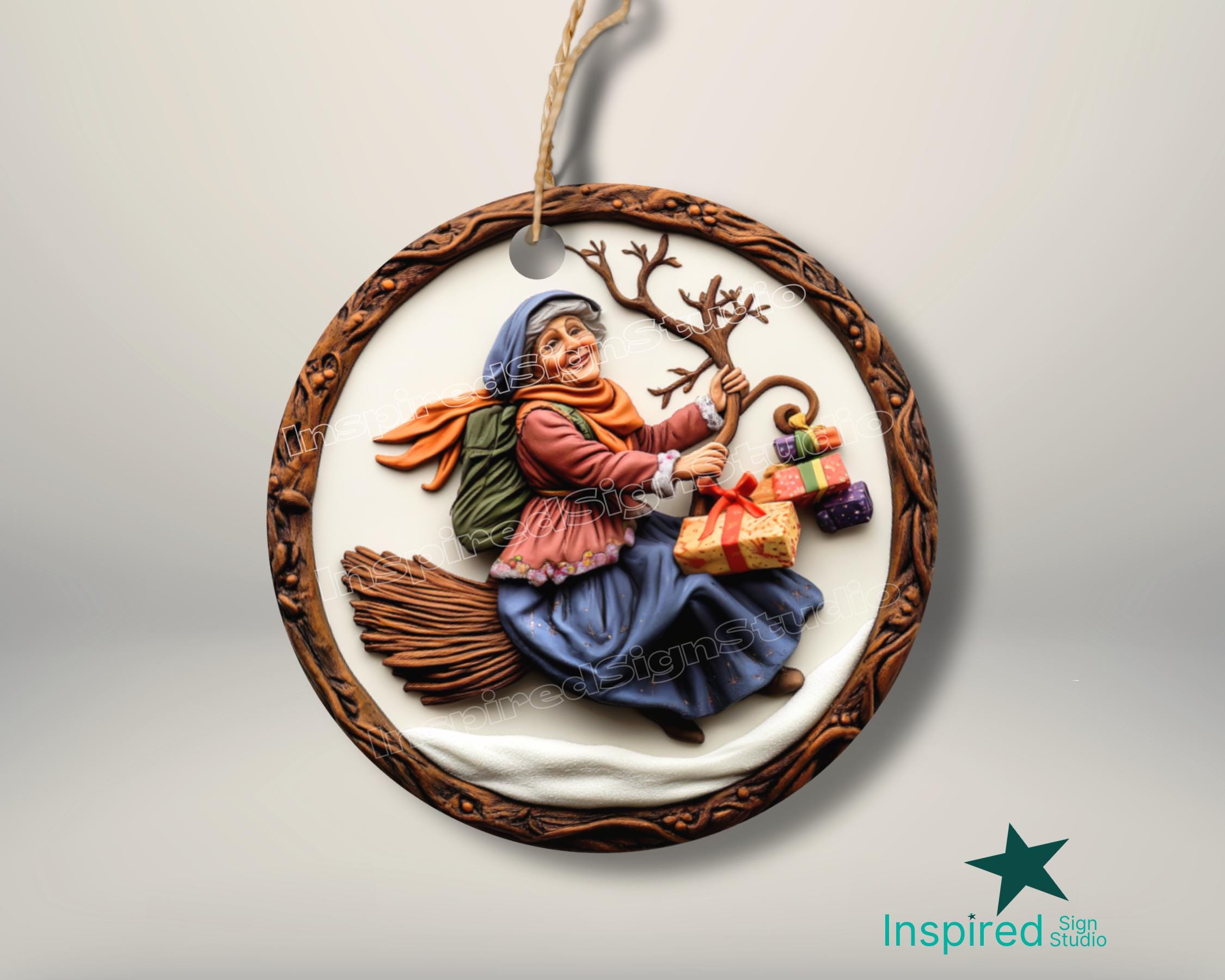 3D La Befana Ornament PNG, Christmas Witch Sublimation Design, Italian ...