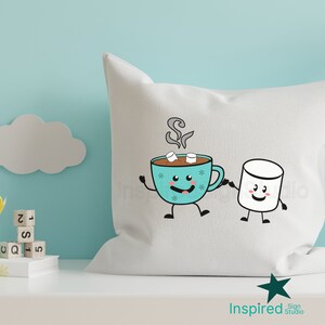 Hot Chocolate and Marshmallows SVG File, Funny Matching Couple Shirts ...