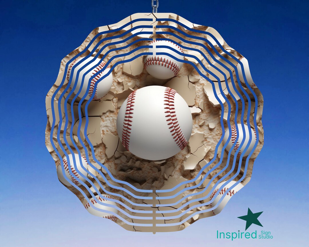 3D Baseball Wind Spinner PNG: Father's Day Sublimation Design (digital ...