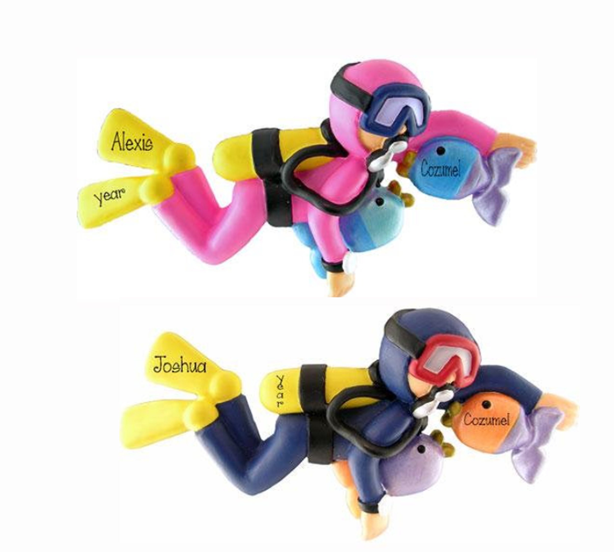 Personalized SCUBA DIVER Ornamentfemale Scuba Divermale - Etsy