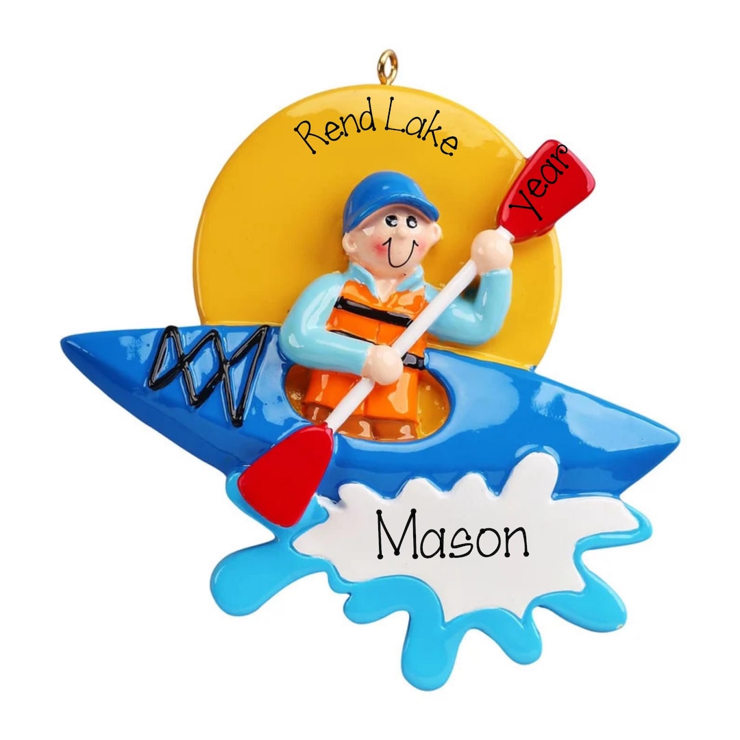 Personalized Kayak Ornament ~ Kayak Themed Gifts ~ Personalized Camping ...