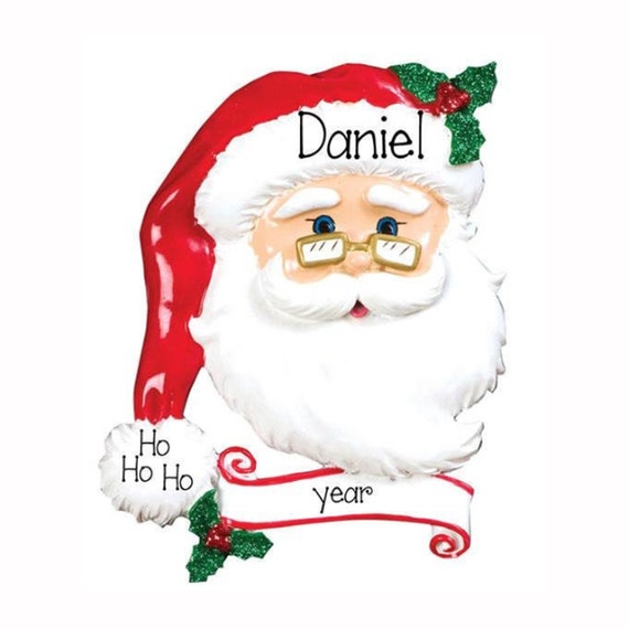 Personalized SANTA Face Ornamentchristmas Ornamentshand - Etsy