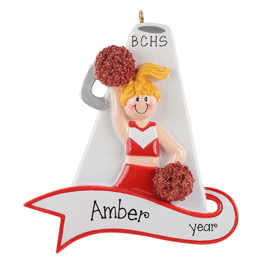Personalized Cheerleader Ornament Custom Cheerleader Megaphone ...