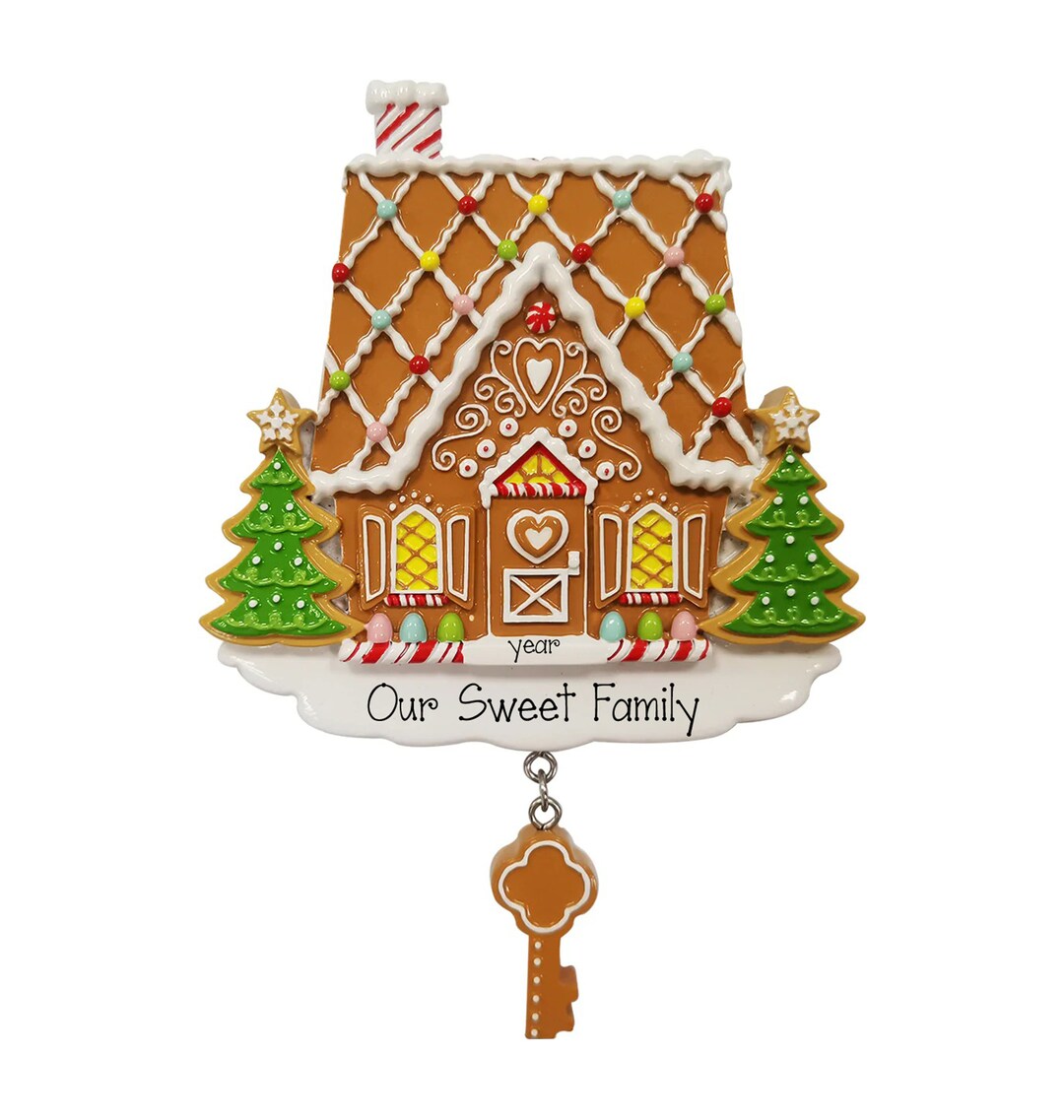 GINGERBREAD HOUSE With Key Ornament~christmas Ornament~hand ...