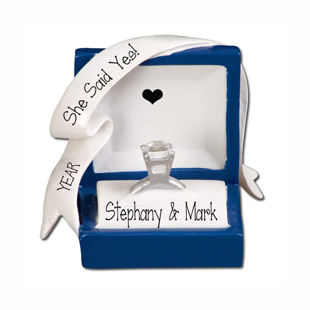 Personalized Engagement Ring Ornament~engagement Ornament~christmas ...