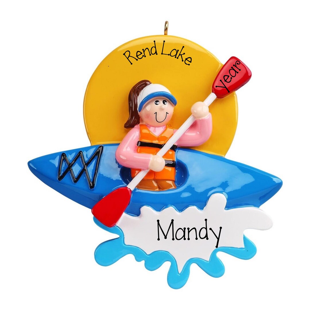 Personalized Kayak Ornament ~ Kayak Themed Gifts ~ Personalized Camping ...